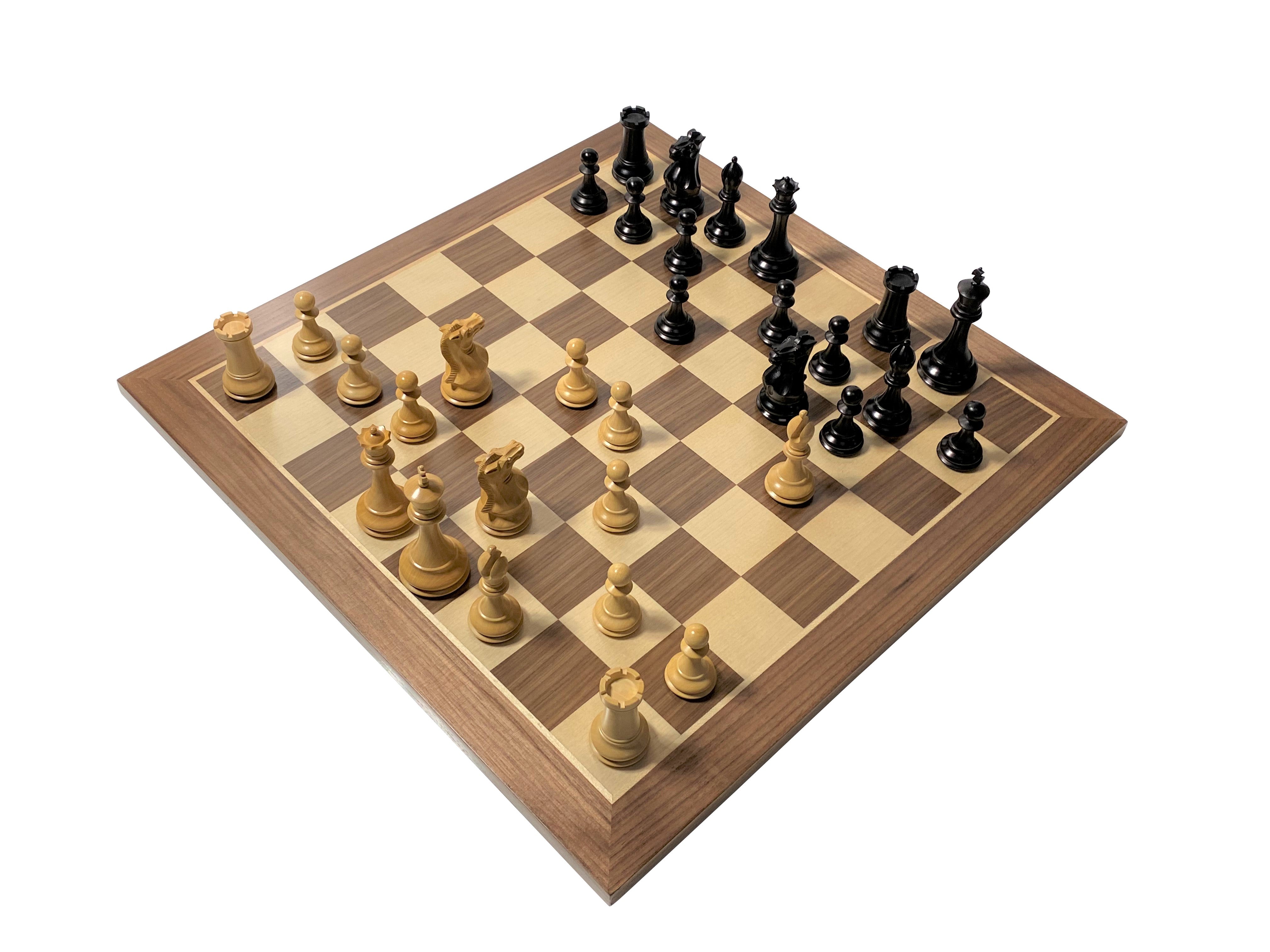 Collector Series Black Walnut Chess Set & Burl Root Box